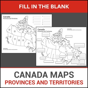 Printable Canada Maps | Learn Provinces & Territories | Label and ...
