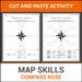 Map Skills | Compass Rose | Cardinal and Intermediate Directions | Cut ...