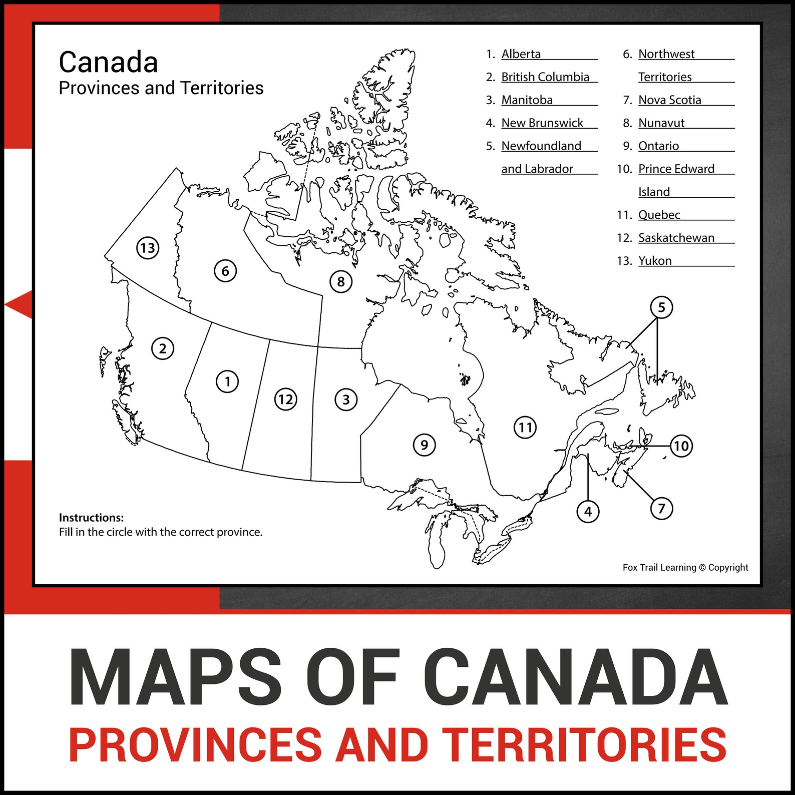 Printable Maps of Canada | Learn Provinces & Territories | Label and ...