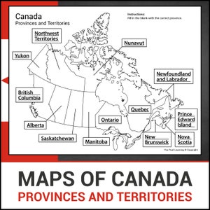 Printable Maps of Canada Learn Provinces & Territories Label and ...