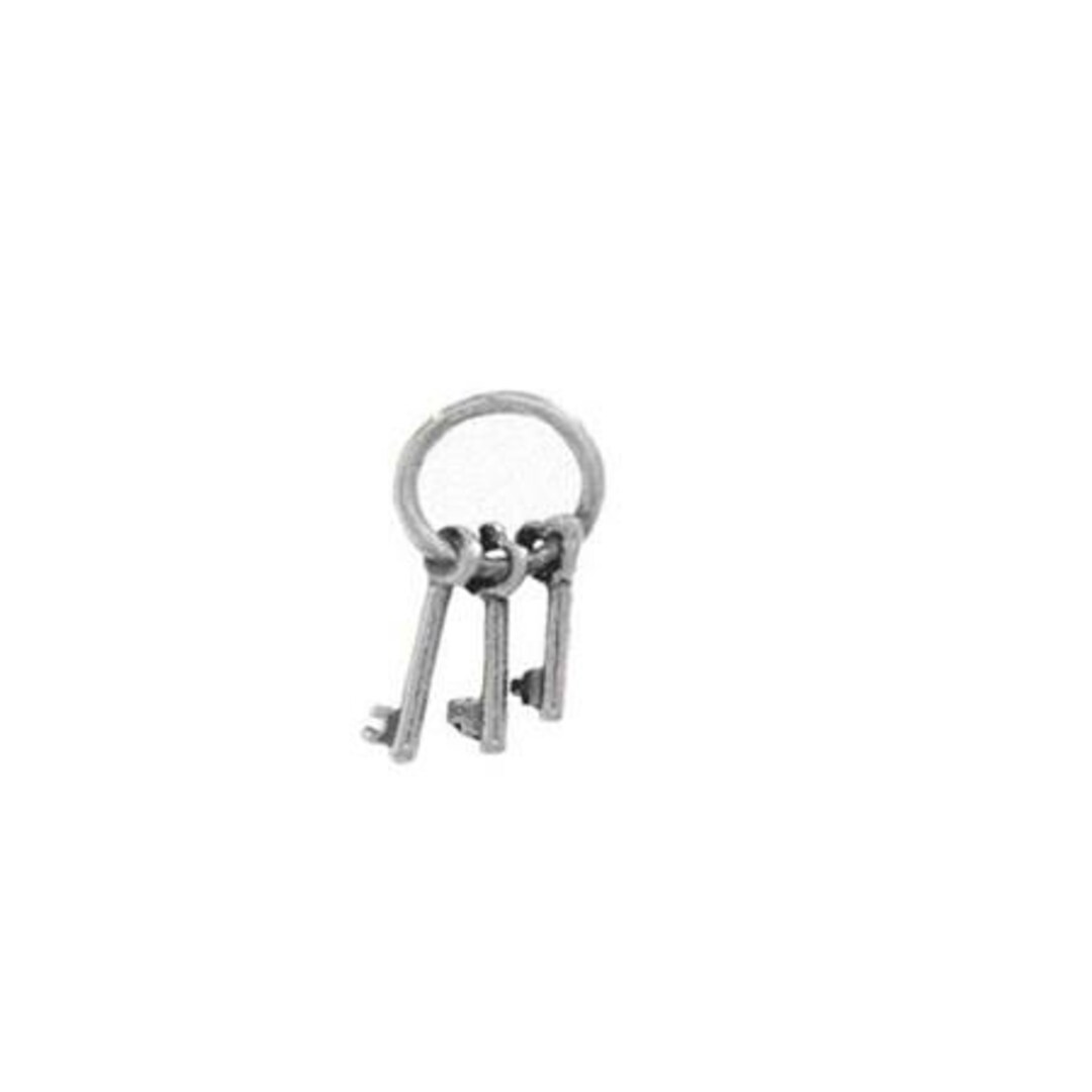 Keys on a Ring Charm, Sterling Silver, Jailer Key Jewelry - Etsy