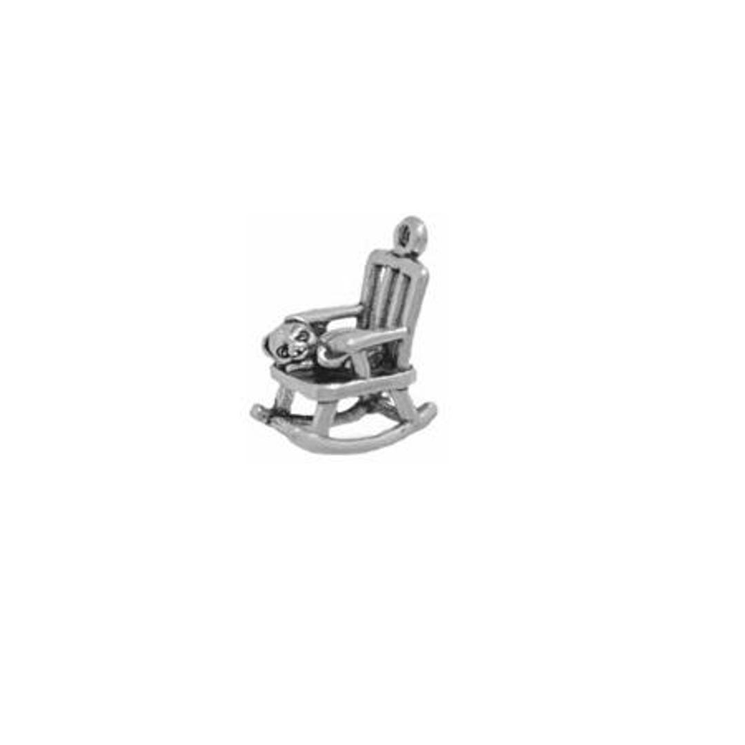 Cat Charm | Sterling Silver | Cat in a Rocking Chair Charm | Gift Idea ...