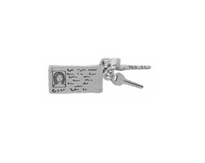 Drivers License Charm Sterling Silver, New Driver Gift Jewelry, Drivers ...