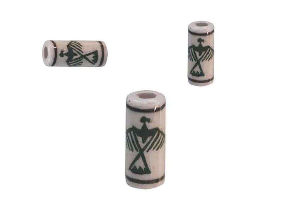 Ceramic Beads From Peru | Thunderbird | Lizard and Yin Yang Tube Beads ...