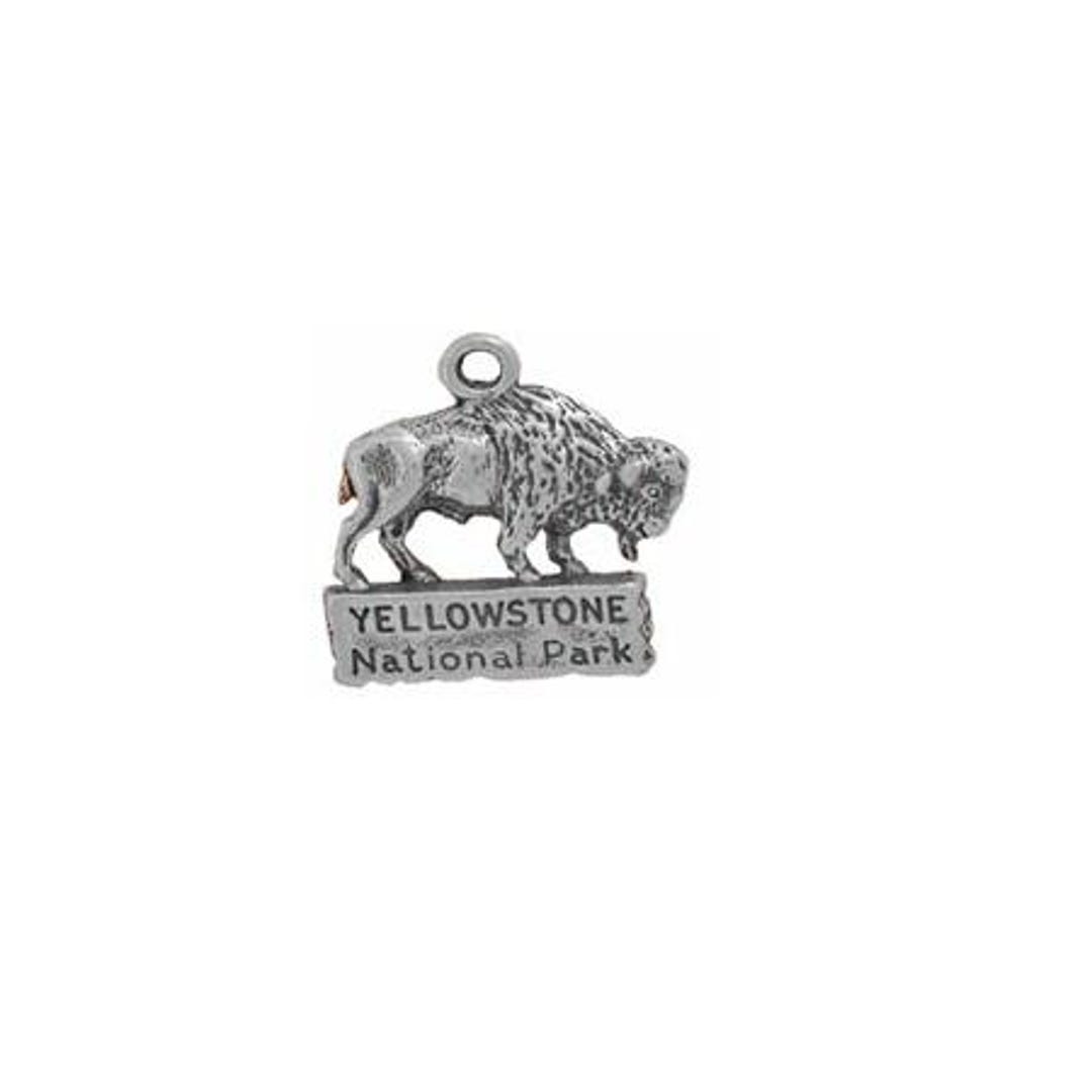 Yellowstone Buffalo Charm Sterling Silver | National Park Charm | Bison ...