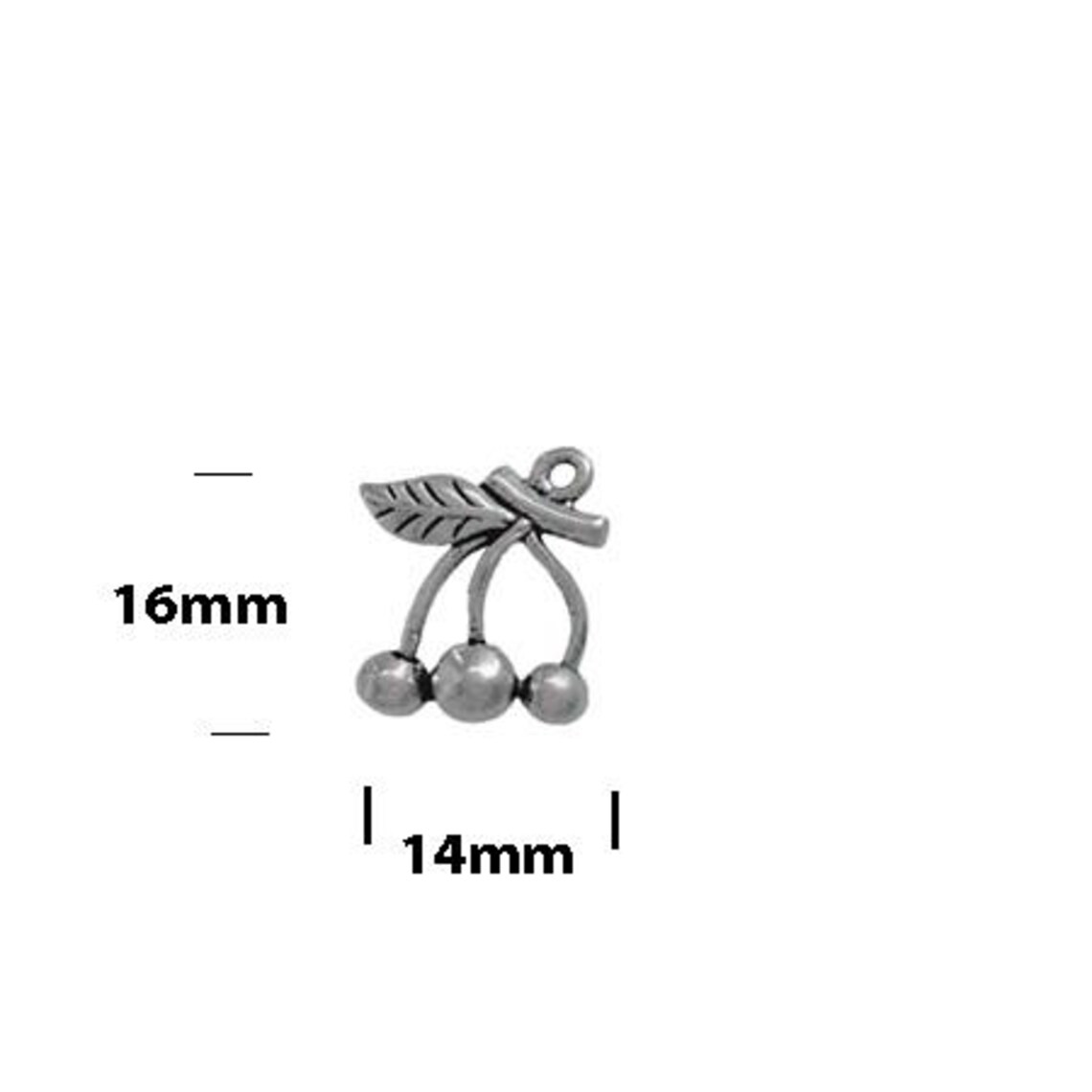 Fruit Jewelry: Cherries Charm Sterling Silver Necklace | Cherry Lover ...