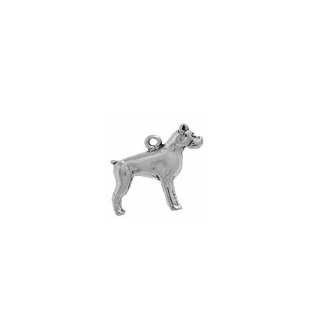Boxer Dog Charm Sterling Silver Canine Jewelry 3-D Casting - Etsy