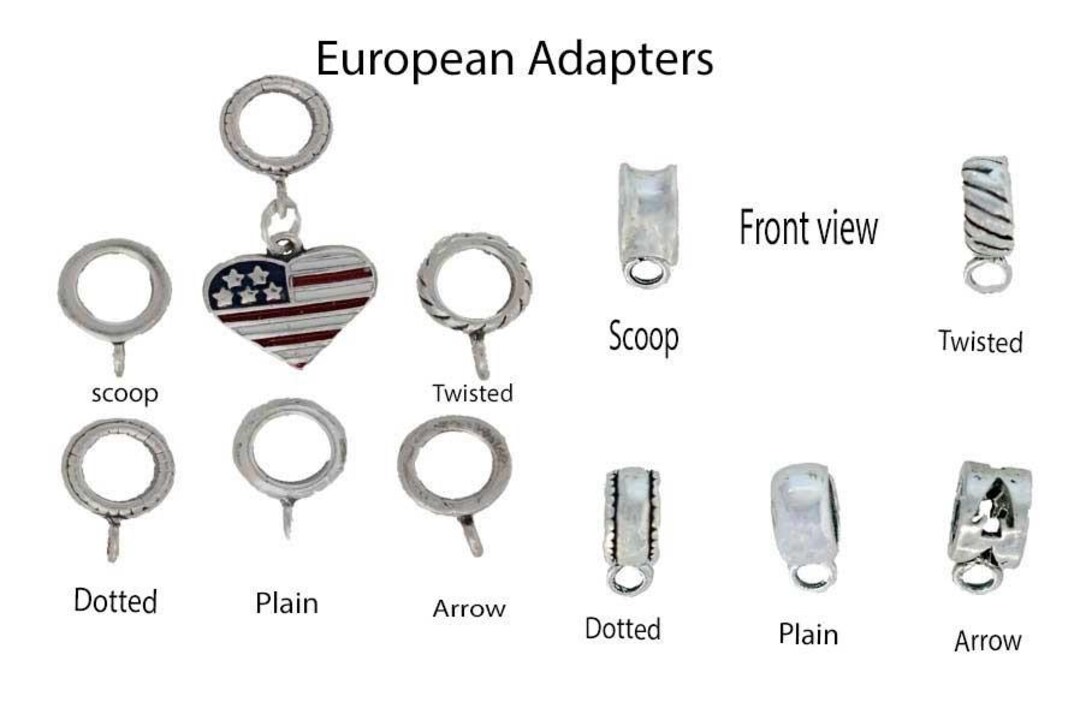 Pandora Adapter Sterling Silver | Charm | European Bracelet Adapters ...