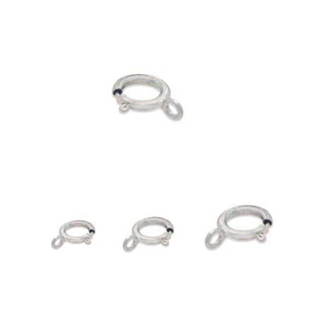 8mm Sterling Silver Spring Ring Clasps | Silver Jewelry Supplies | Made ...