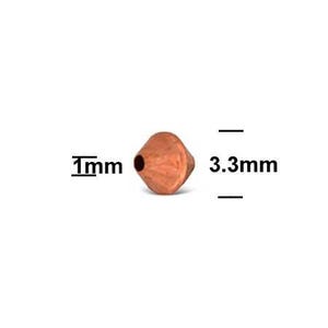 Bi-cone 3.3mm Genuine Copper Beads Jewelry Making Supplies | Craft ...