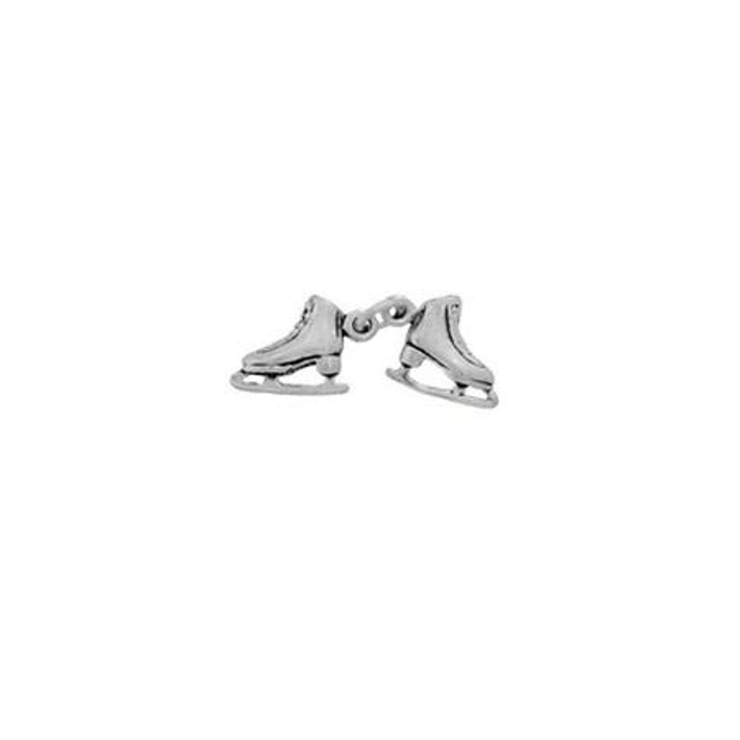 Ice Skates Charms Sterling Silver, Figure Skating Jewelry, Ice Skating ...