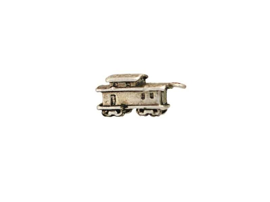 Sterling Silver Caboose Charm | Train Charm | Railroad Jewelry | Made ...