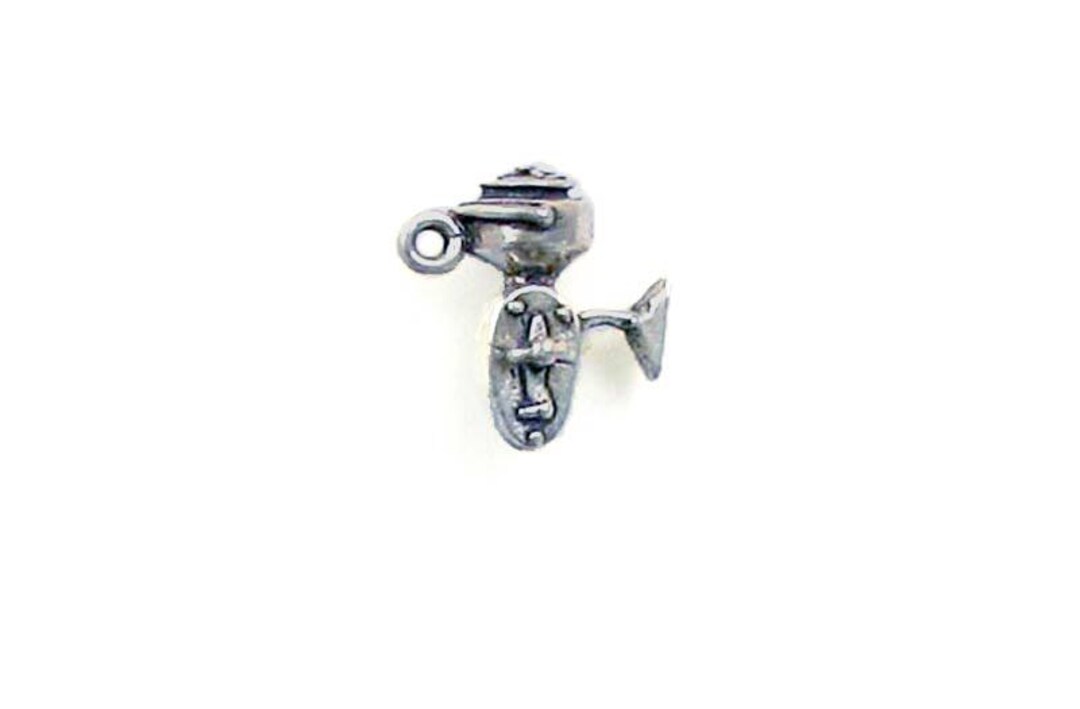 Hooked on Charm: Sterling Silver Fishing Reel for the Angler In - Etsy