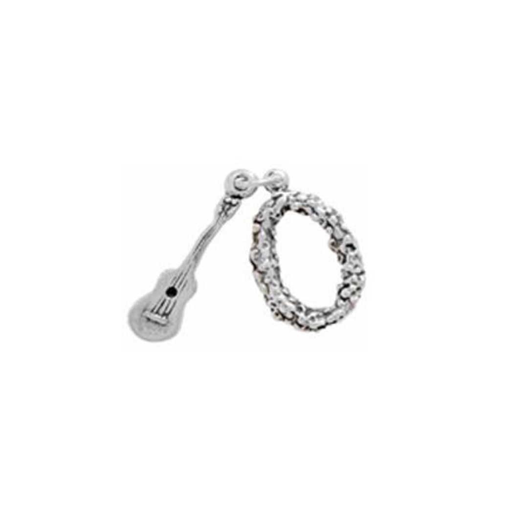 Ukulele Lei Charm Sterling Silver | Hawaiian Charms | Unique ...