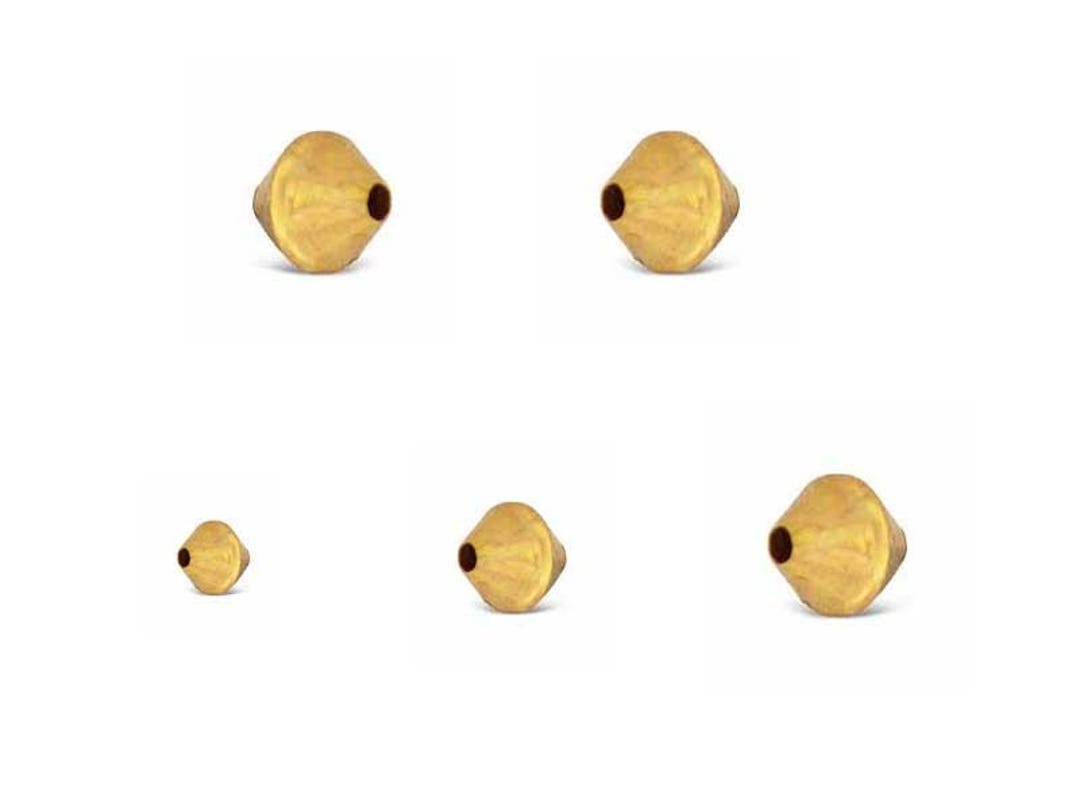 Gold Filled Double Cone Beads | 3 Mm Bicone Spacer Beads - Etsy