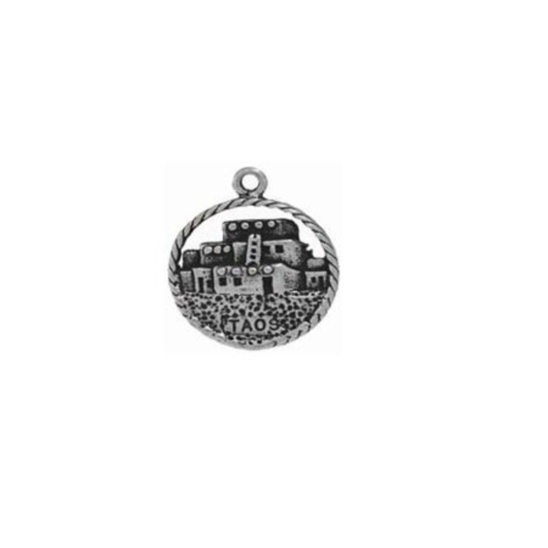 Taos Pueblo Charm Sterling Silver | New Mexico Jewelry | Gift Idea ...