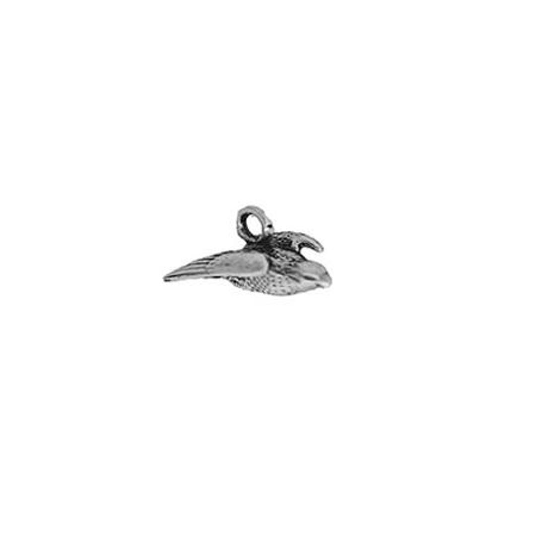 Falcon Charm Sterling Silver | Bird of Prey Jewelry | Gift Idea | Made ...