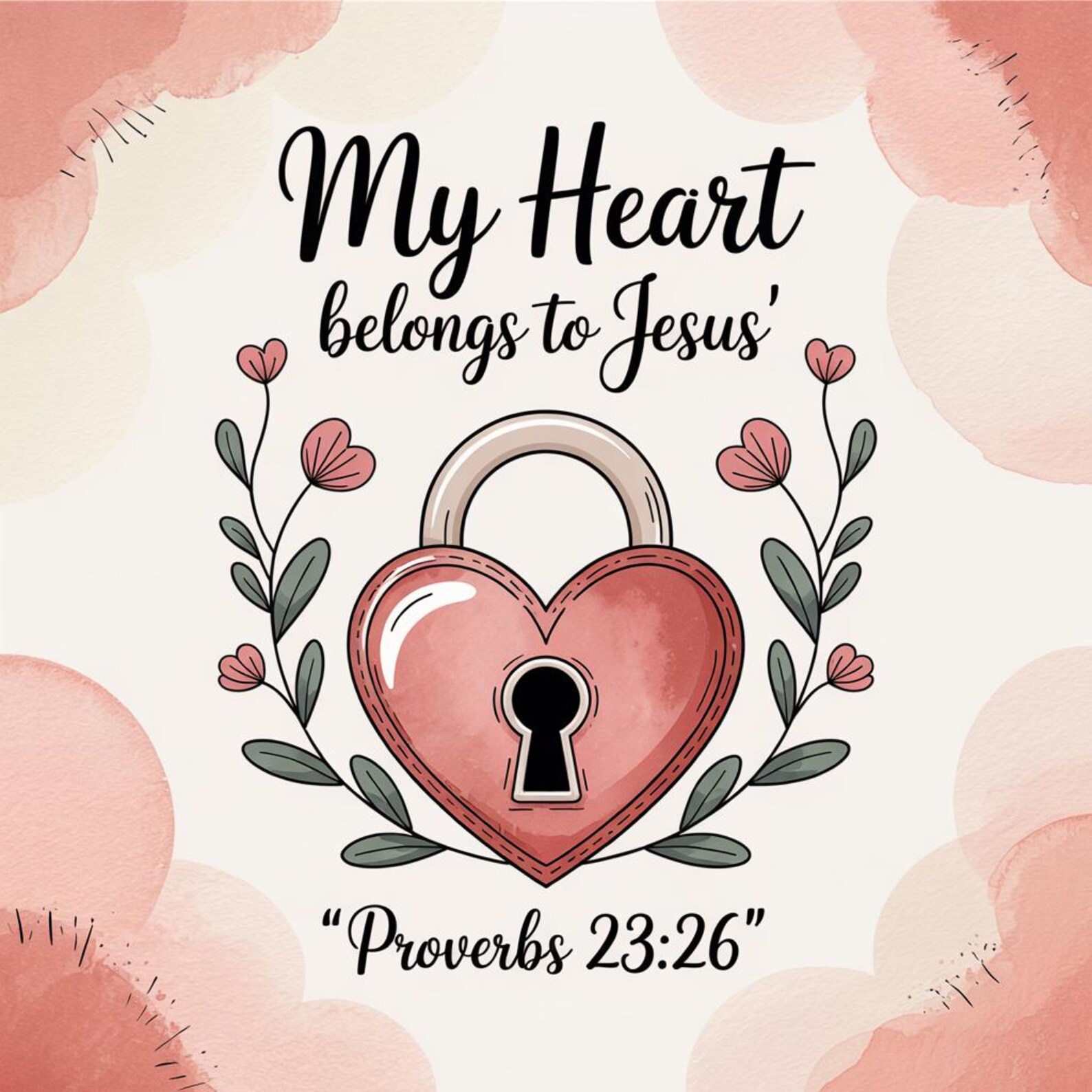 My Heart Belongs to Jesus T-shirt Design Bundle - 4 Faith Graphics ...