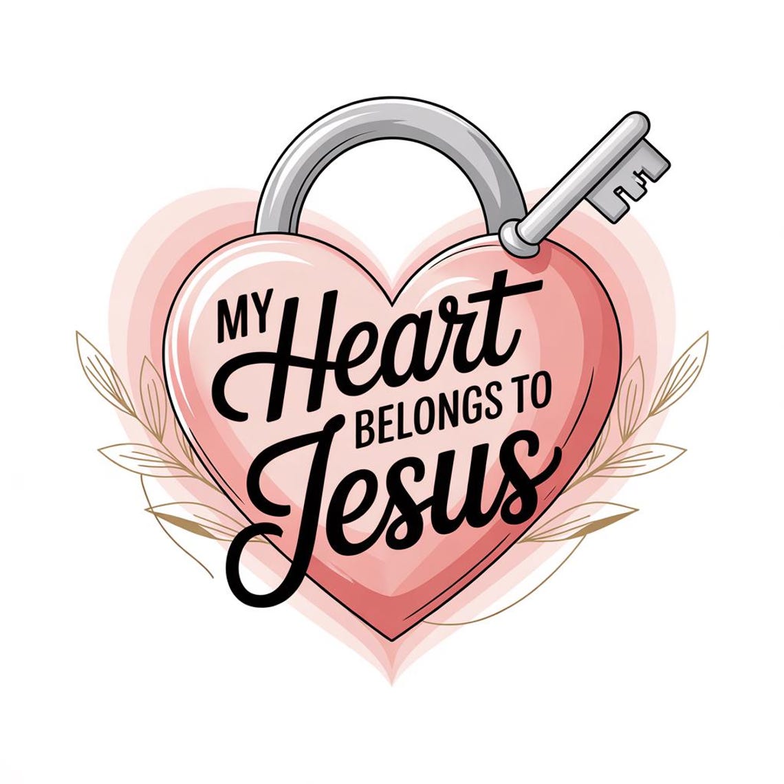 My Heart Belongs to Jesus T-shirt Design Bundle - 4 Faith Graphics ...