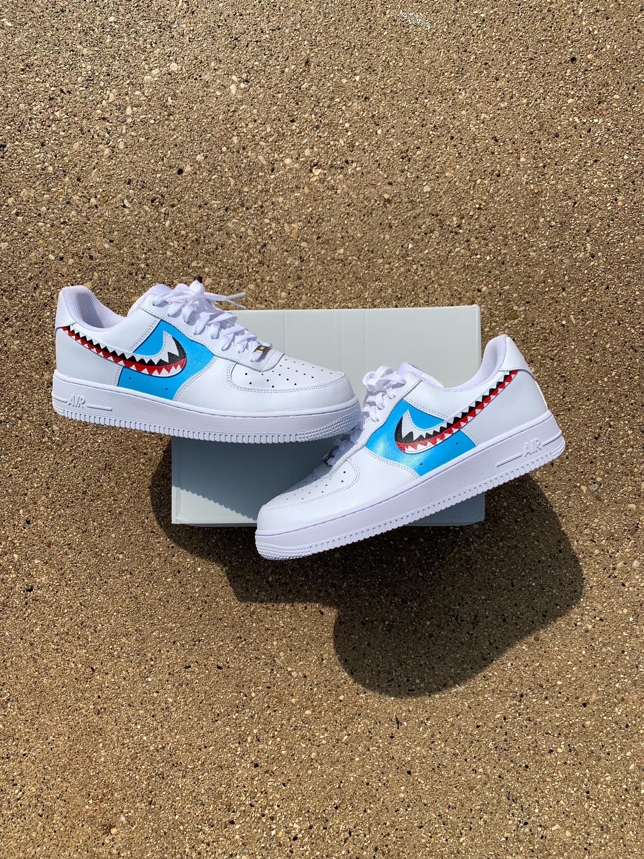 Custom Shark Teeth Air Force 1 - Etsy