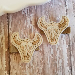 Cow Skull, Cow Skull Hair Clip, Cow Hair Clip, Hair Clips, Felt Hair ...