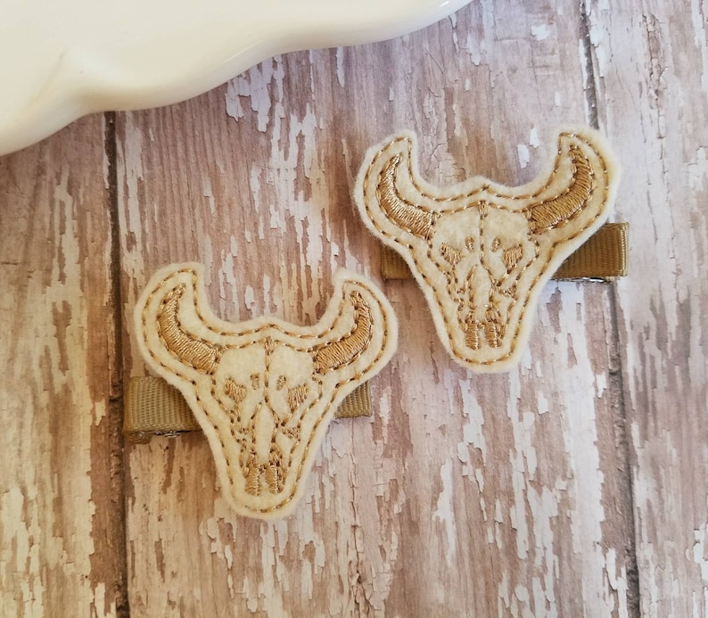 Cow Skull Cow Skull Hair Clip Cow Hair Clip Hair Clips - Etsy