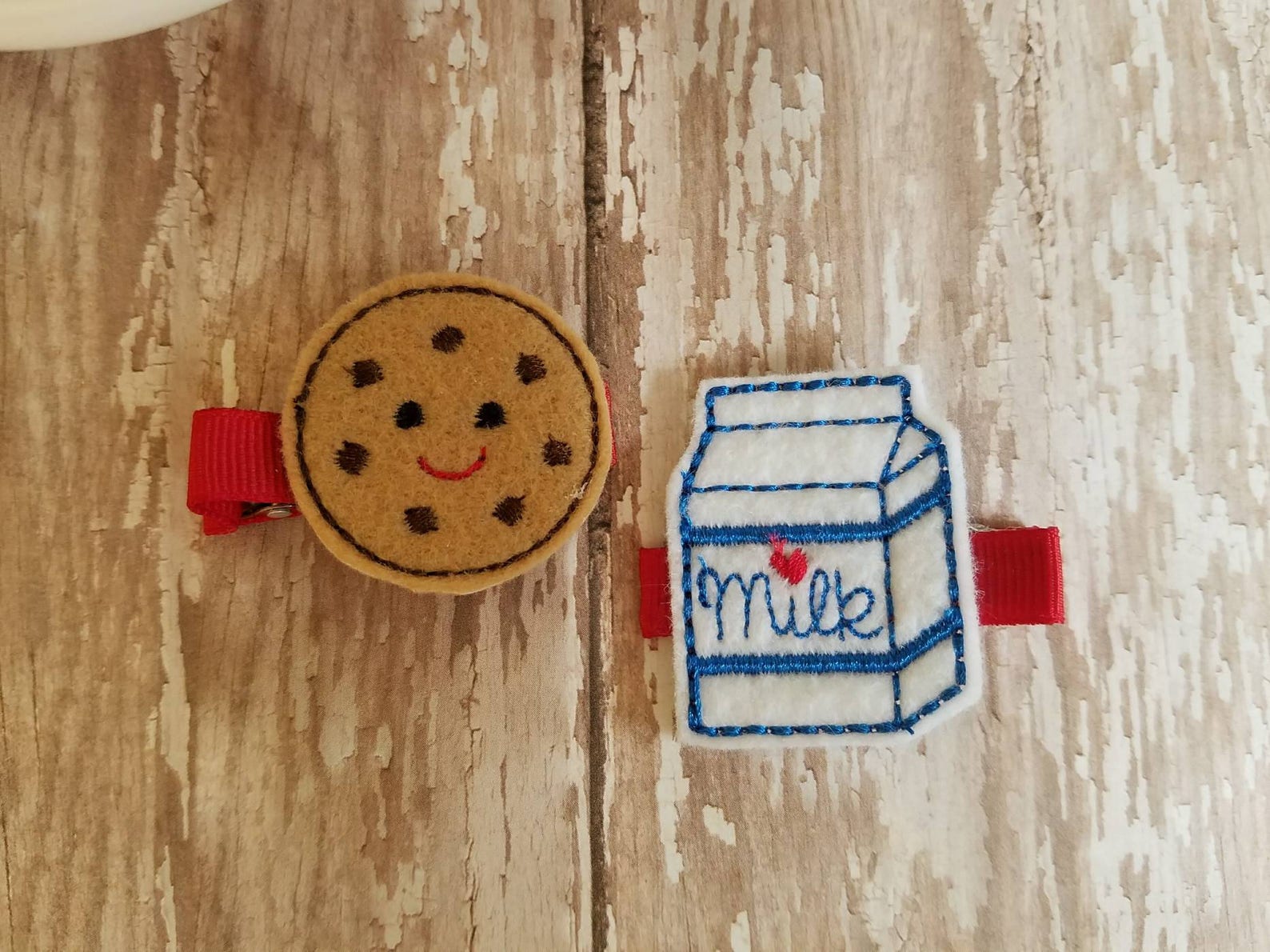 Milk and Cookies, Milk and Cookie Hair Clip, Food Hair Clips, Hair ...