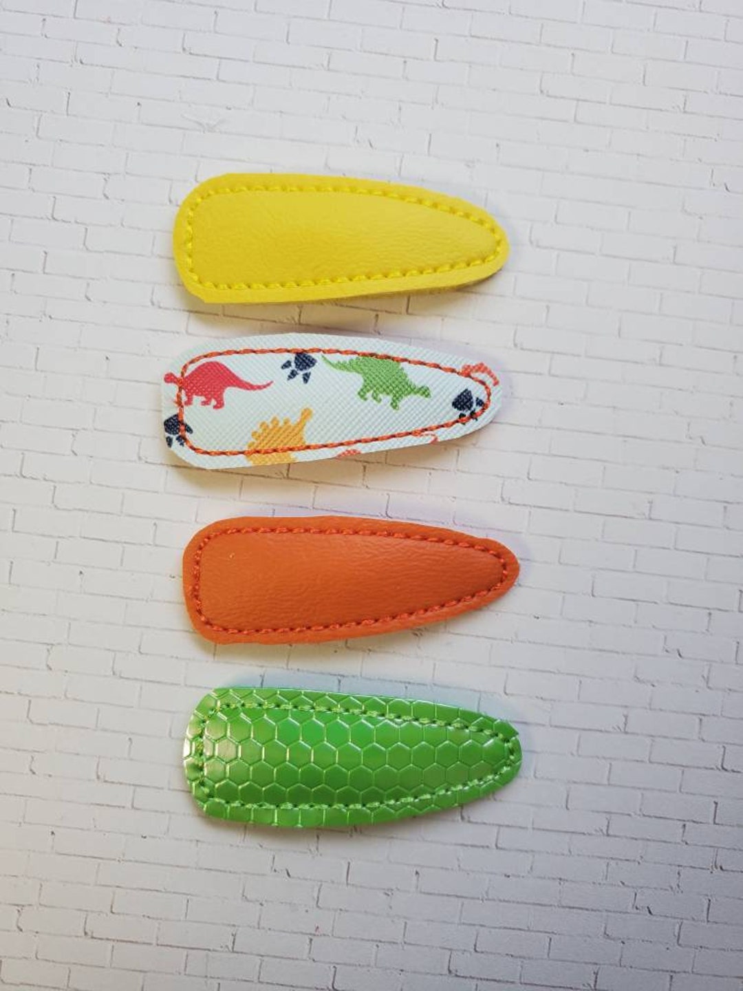 Snap Clip Set, Dino Snap Clips, Dinosaur Hairclips, Snap Clips, Felt ...
