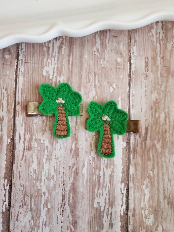 Palm Tree Hair Clip Palm Tree Hair Bow Palm Tree Hair - Etsy