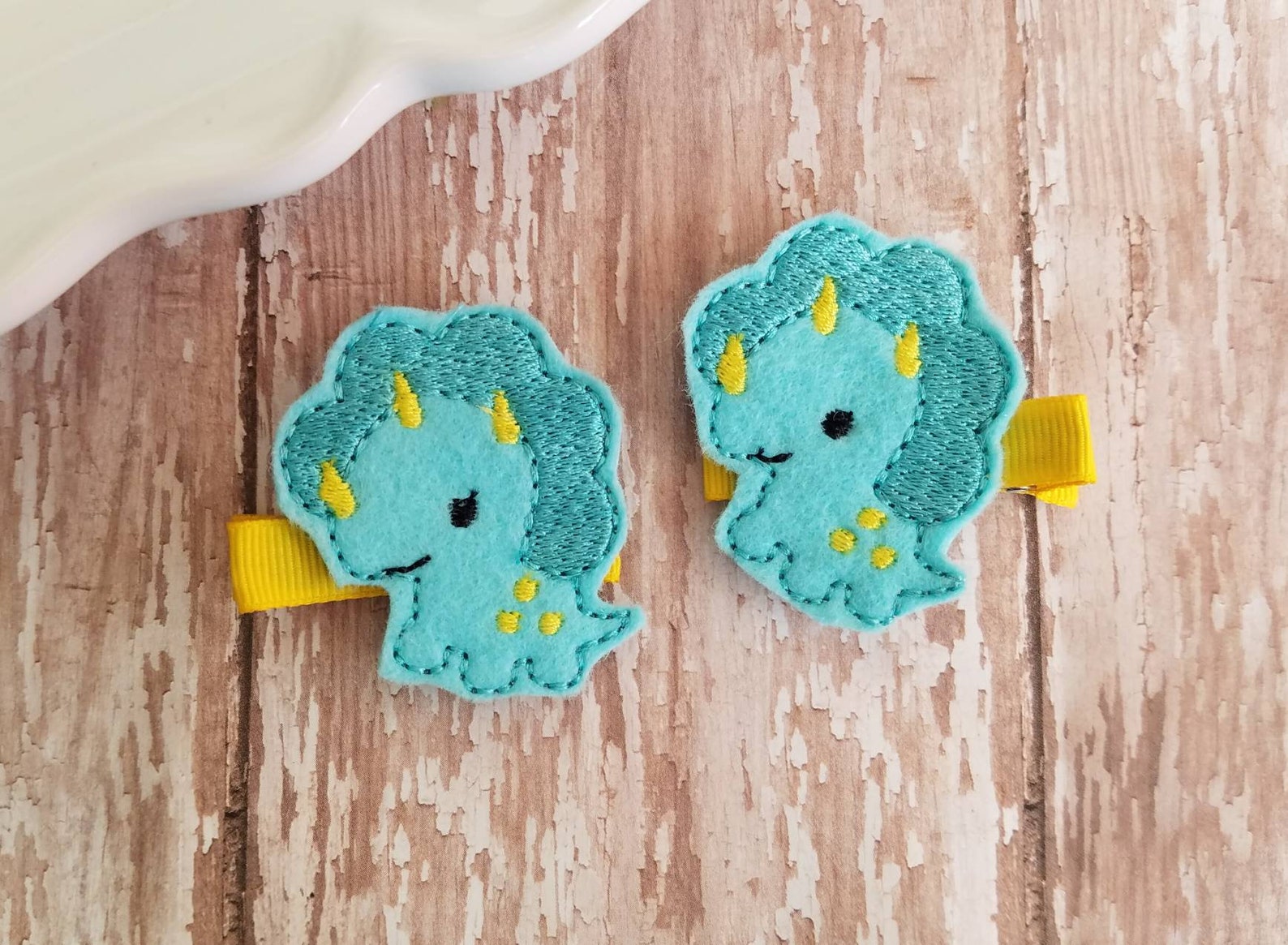 Dinosaur Hair Clips Cute Dino Clips Felt Hair Clips Hair - Etsy