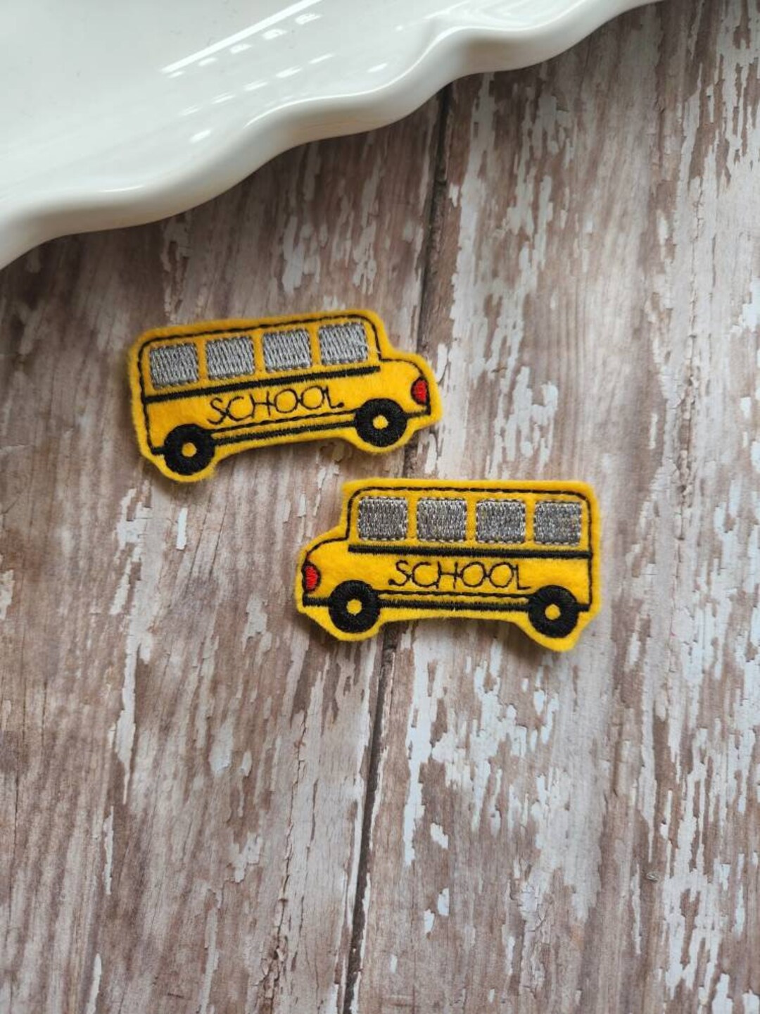 School Bus Hair Clip, School Hair Clip, Back to School, Felt Hair Clips ...