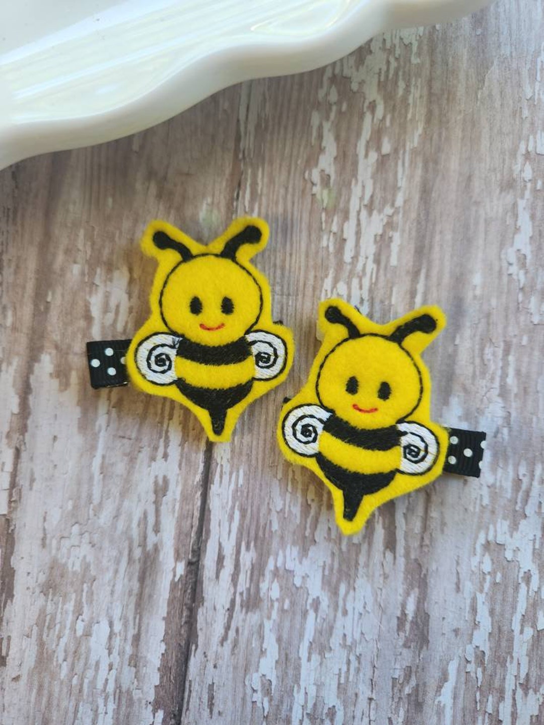 Bee Hair Clip, Bee Hair Bow, Honey Bee Hair Clip, Felt Hair Clips ...