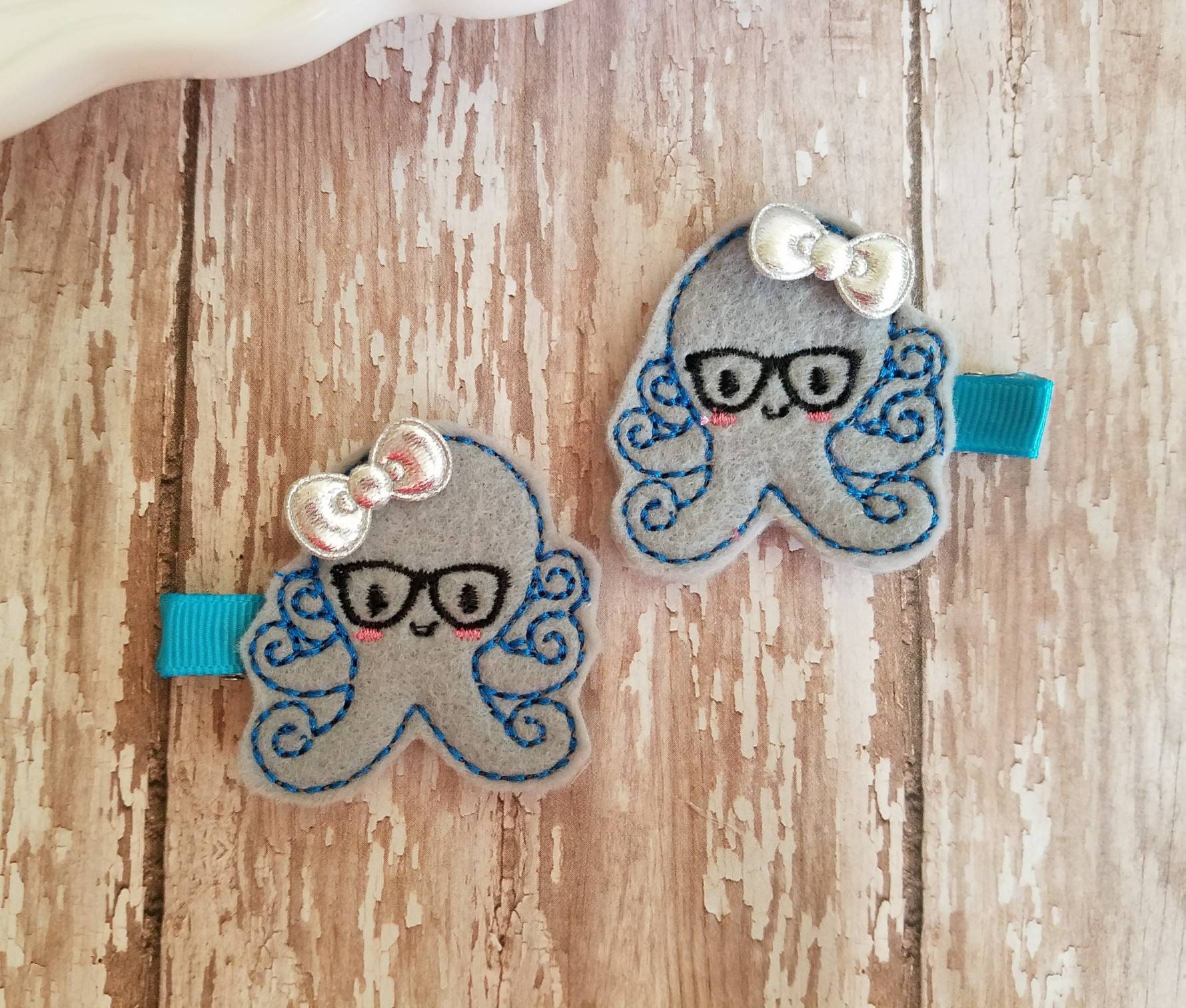 Octopus Hair Clips, Octopus Hair Clip, Octopus Hair Bow, Geeky Hair ...