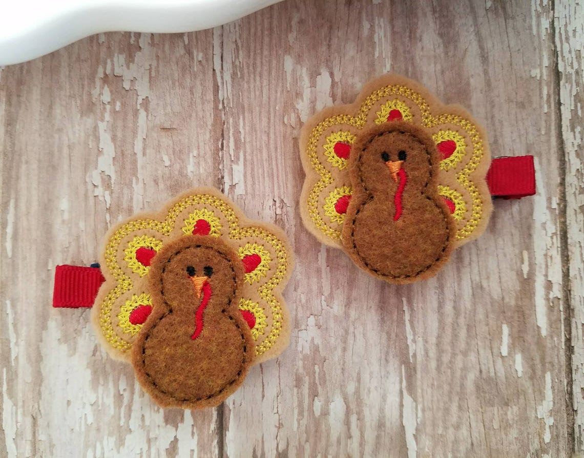 Turkey Hair Clip Turkey Hair Bow Turkey Hair Accessories - Etsy
