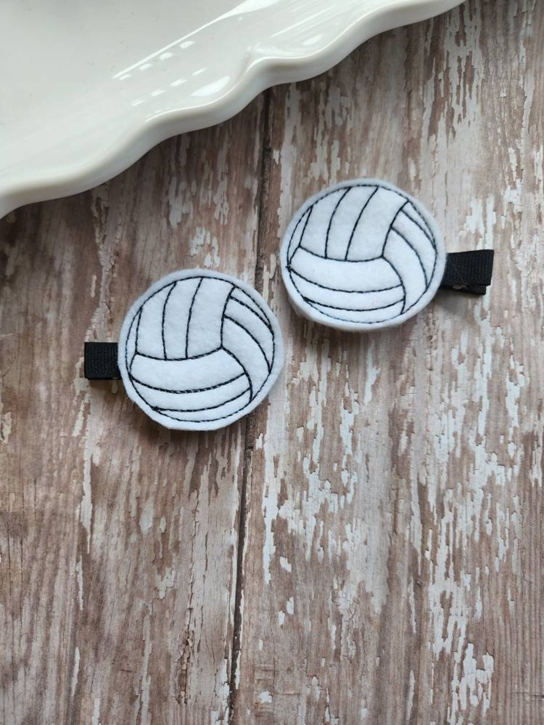 Volleyball Hair Clip, Volley Ball Hair Bow, Volleyball Hair Clippies ...