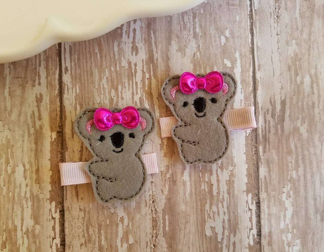 Koala Hair Clips, Koala Hair Clip, Koala Hair Bow, Hair Clip, Hair ...