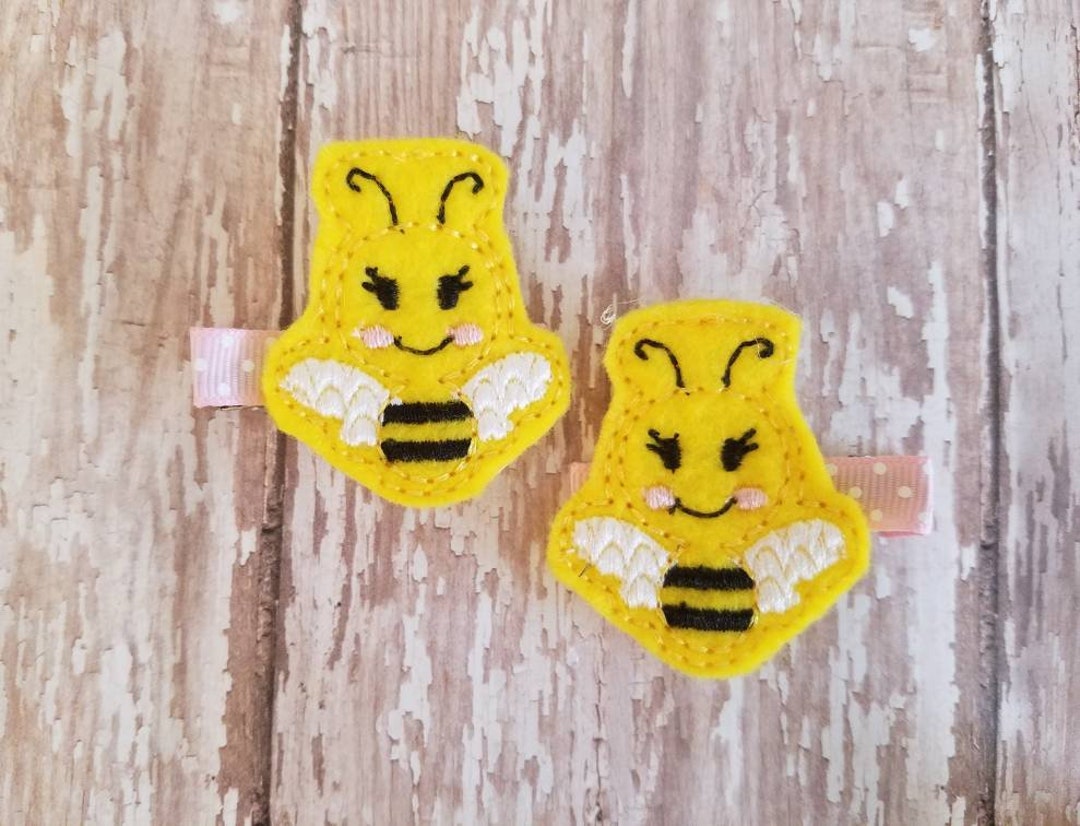 Bee Hair Bow, Bee Hair Clip, Honey Bee Hair Clip, Felt Hair Clips ...