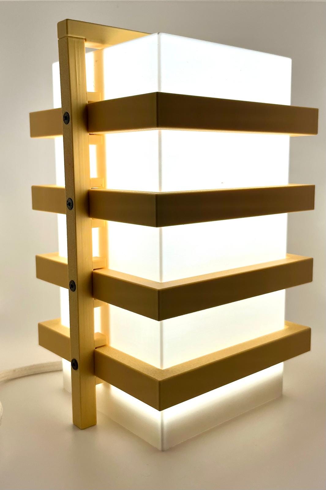 Modern 3D Printed Lamp - Etsy