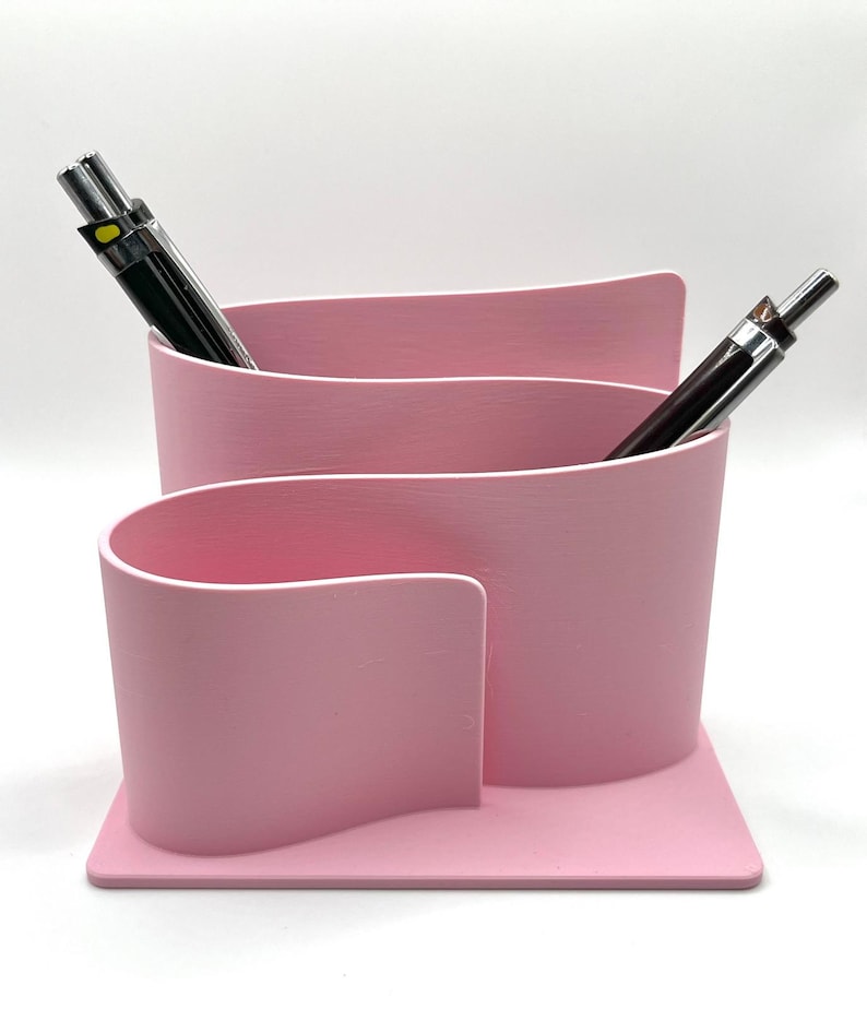 3D Printed Pen Holder, Wave Design, Desk Organizer. - Etsy