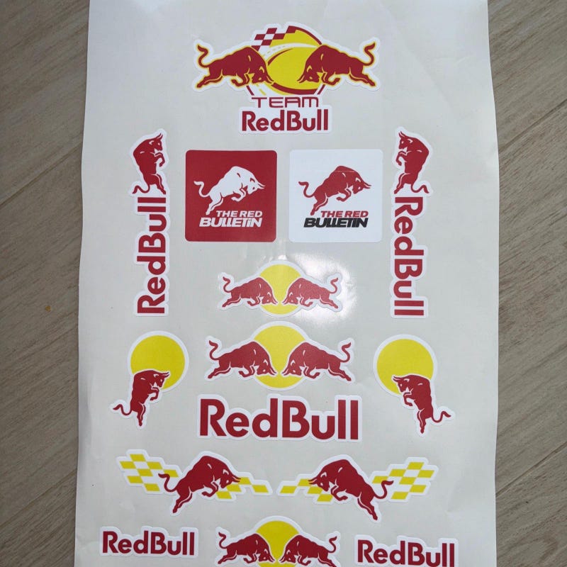 Red bull sticker - Etsy Nederland