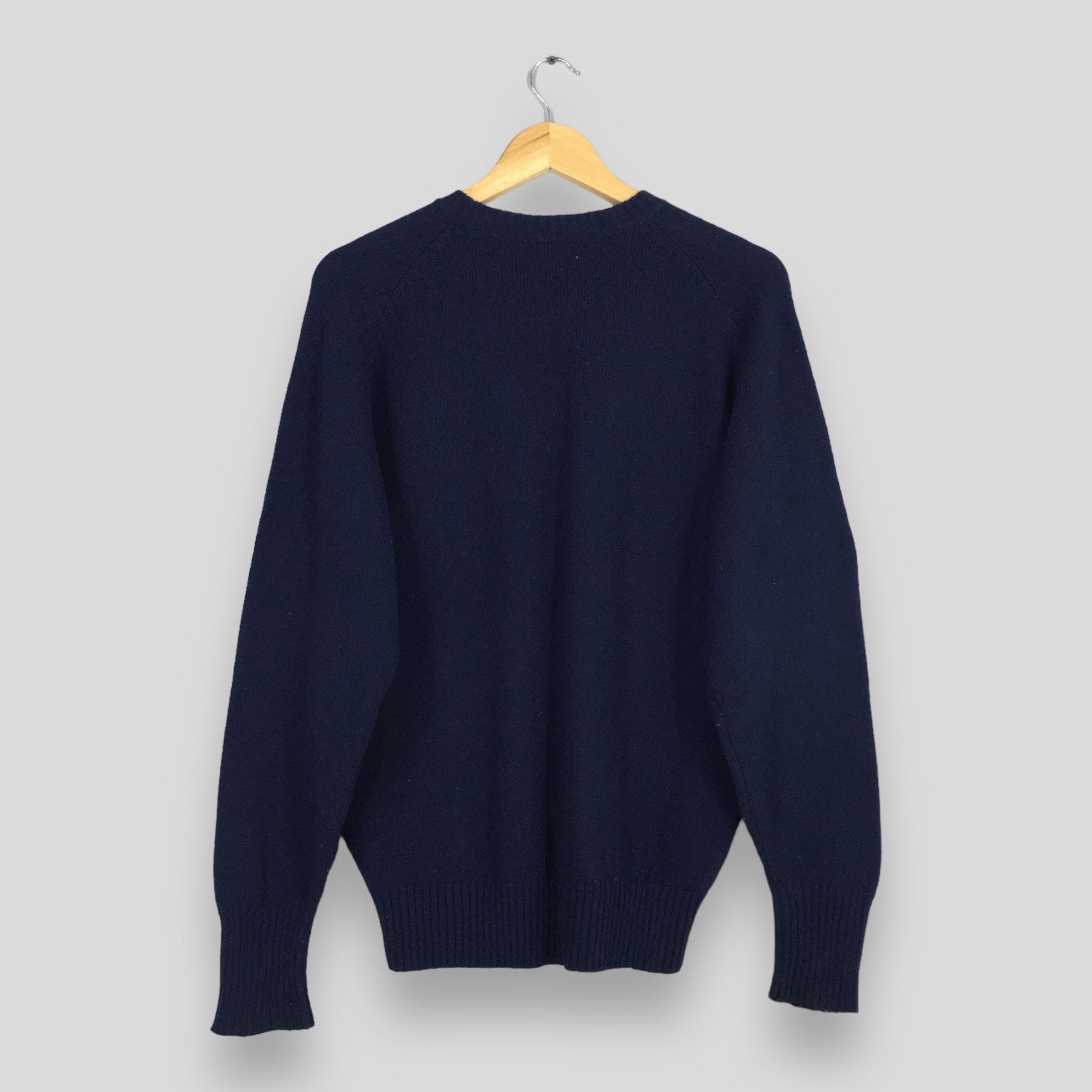 Vintage 90s Fred Perry Blue Knitwear Wool Sweater Small Fred Perry ...