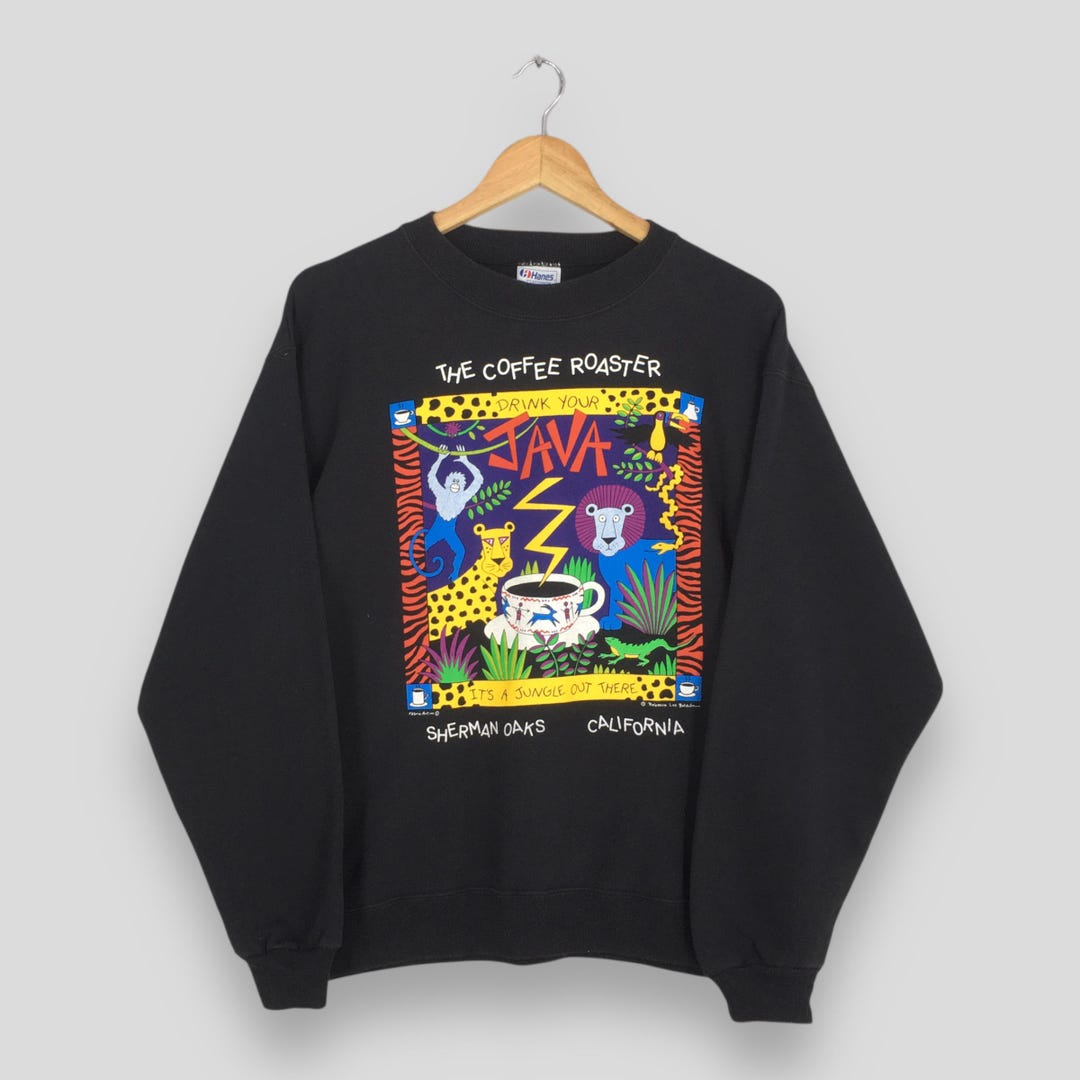 Vintage 90s the Coffee Roaster California Sweatshirt Large Java Coffee ...