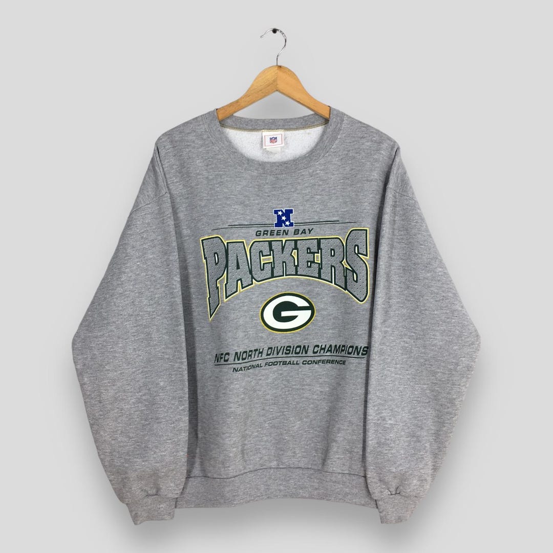 Vintage Green Bay Packers NFL Gray Sweatshirt Large National Football ...