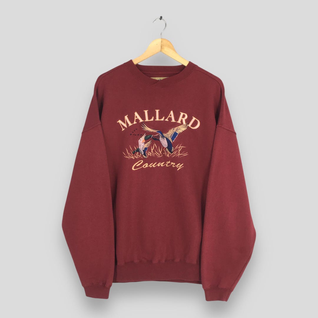 Vintage Mallard Country Duck Fly Wild Red Sweatshirt Xlarge Mallard ...