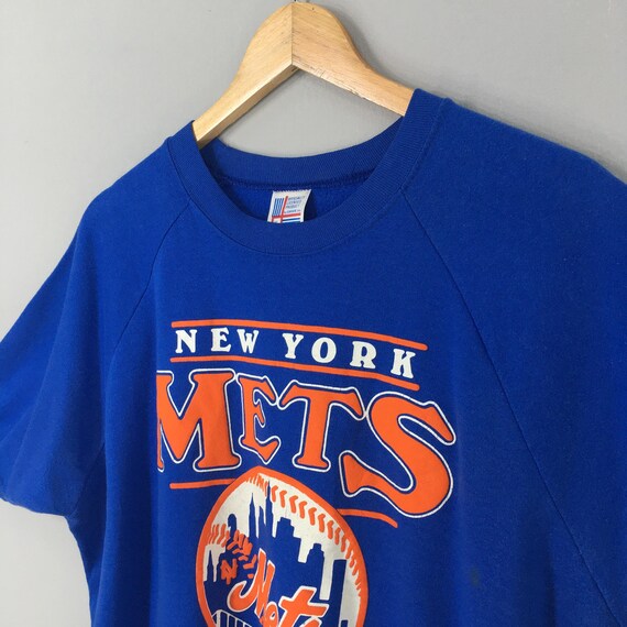 Vintage 90s New York Mets Mlb Blue Sweatshirt XLarge … - Gem