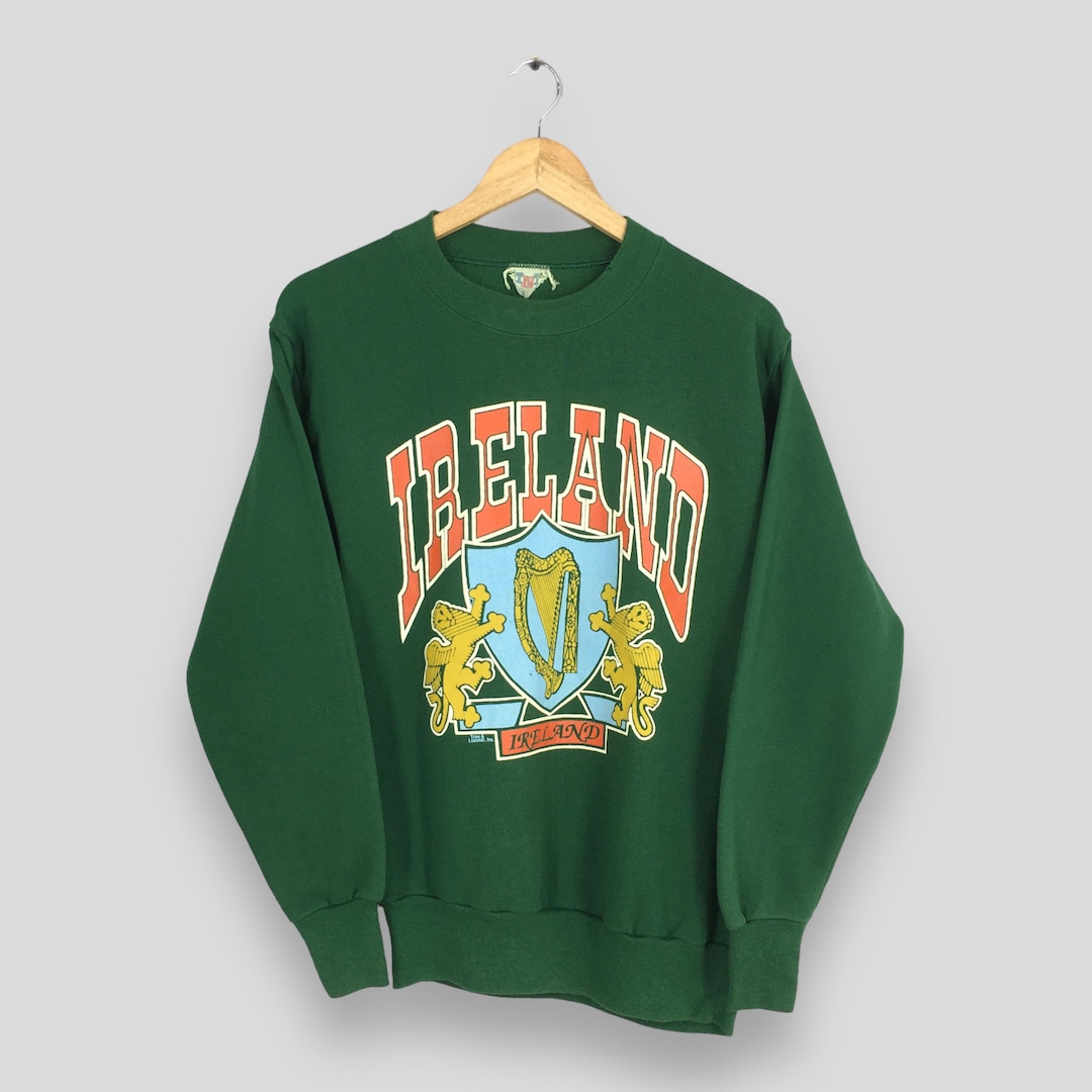 Vintage 90s Ireland Republic Green Sweatshirts Small Ireland Irish ...