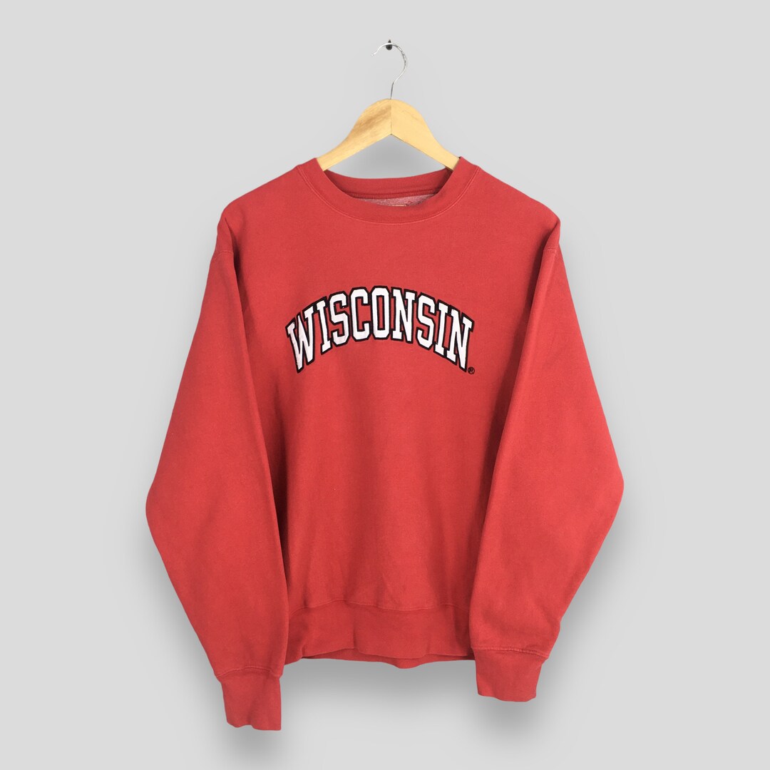 Vintage Wisconsin State Usa Red Sweater Xsmall Wisconsin Spell Out ...