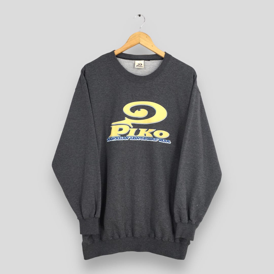 Vintage 90s Piko Surf Wear Sweatshirt Large Piko Hawaiian Longboard Wear Printed Crewneck Piko ...