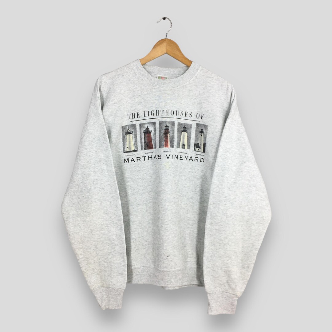 Vintage Lighthouse Martha's Vineyard Sweatshirt Xlarge Massachusetts ...