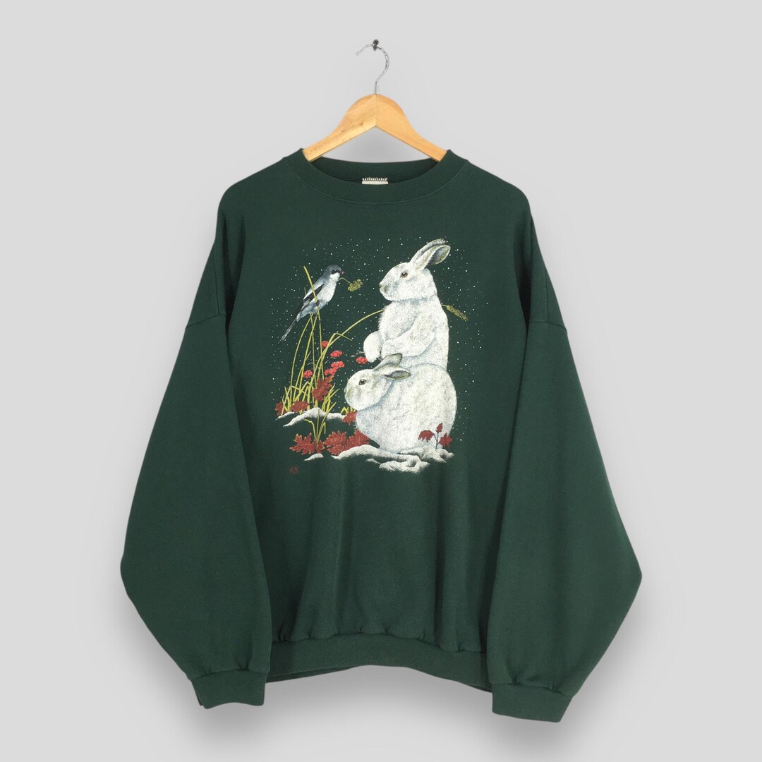 Vintage 90s Morning Sun Bunny Rabbit Sweatshirt 3xlarge Cute Bunnies ...
